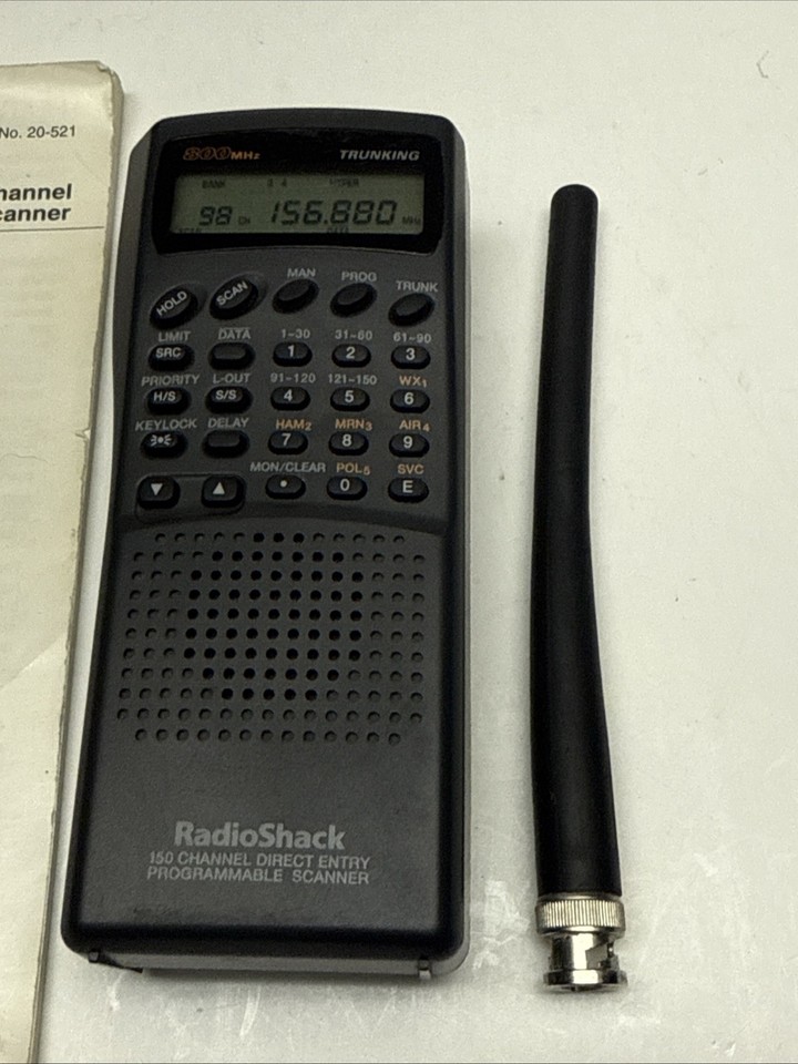 Radio Shack PRO 91 HandHeld 150 Channel Direct Entry Trunking Scanner ...
