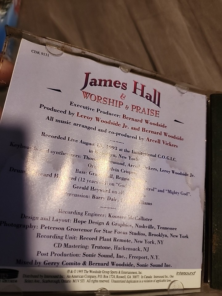 James Hall and Worship & Praise - God Is In Control CD *RARE* 1993. S1 ...