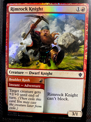RIMROCK KNIGHT / BOULDER RUSH ~mtg NM-M Throne of Eldraine Com NEW | eBay
