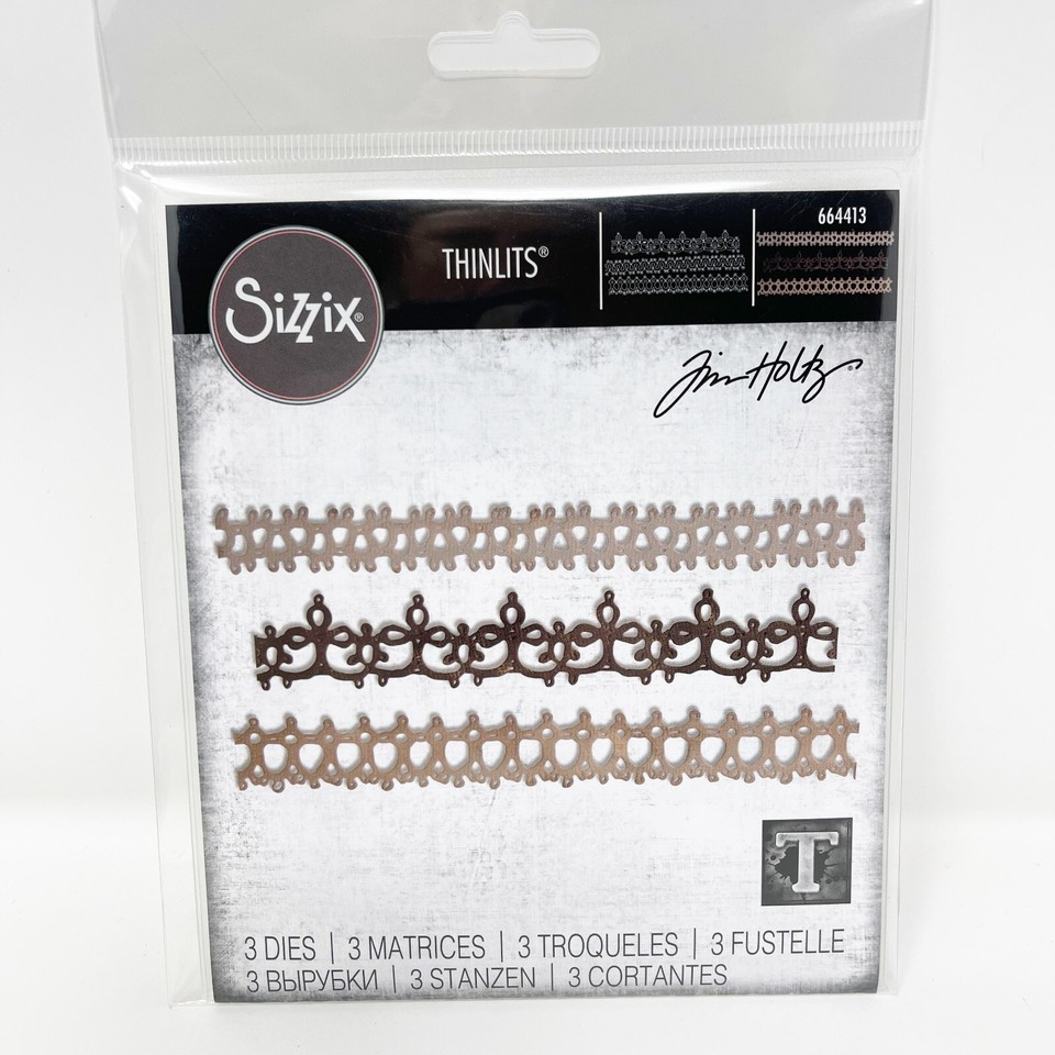 Sizzix Thinlits Tim Holtz PATTERN Die Cut Bundle Retro Repeat, Crochet | eBay
