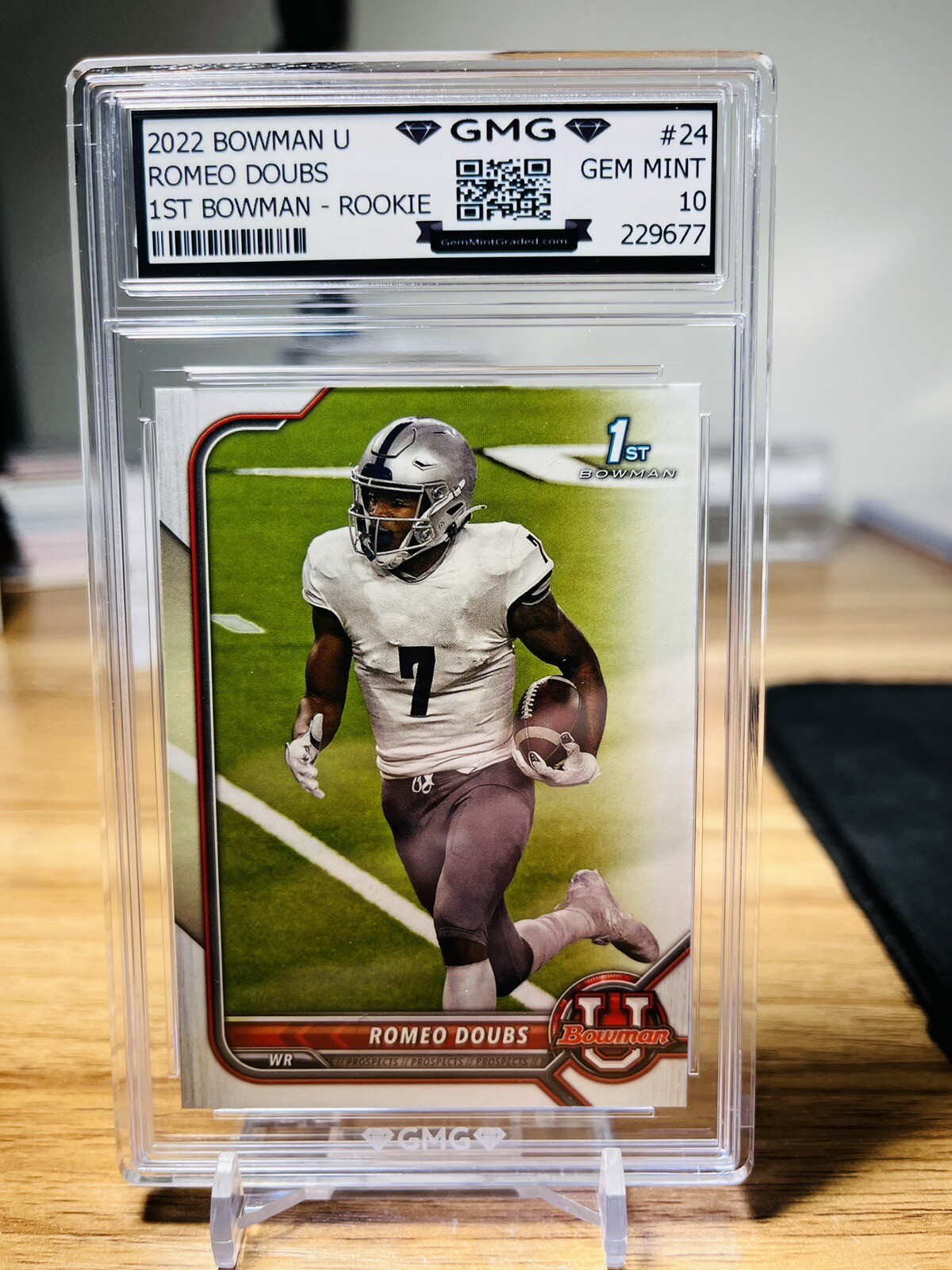 2022 Bowman U Romeo Doubs 1st Bowman Rookie #24 GMG Graded 10 Gem Mint ...