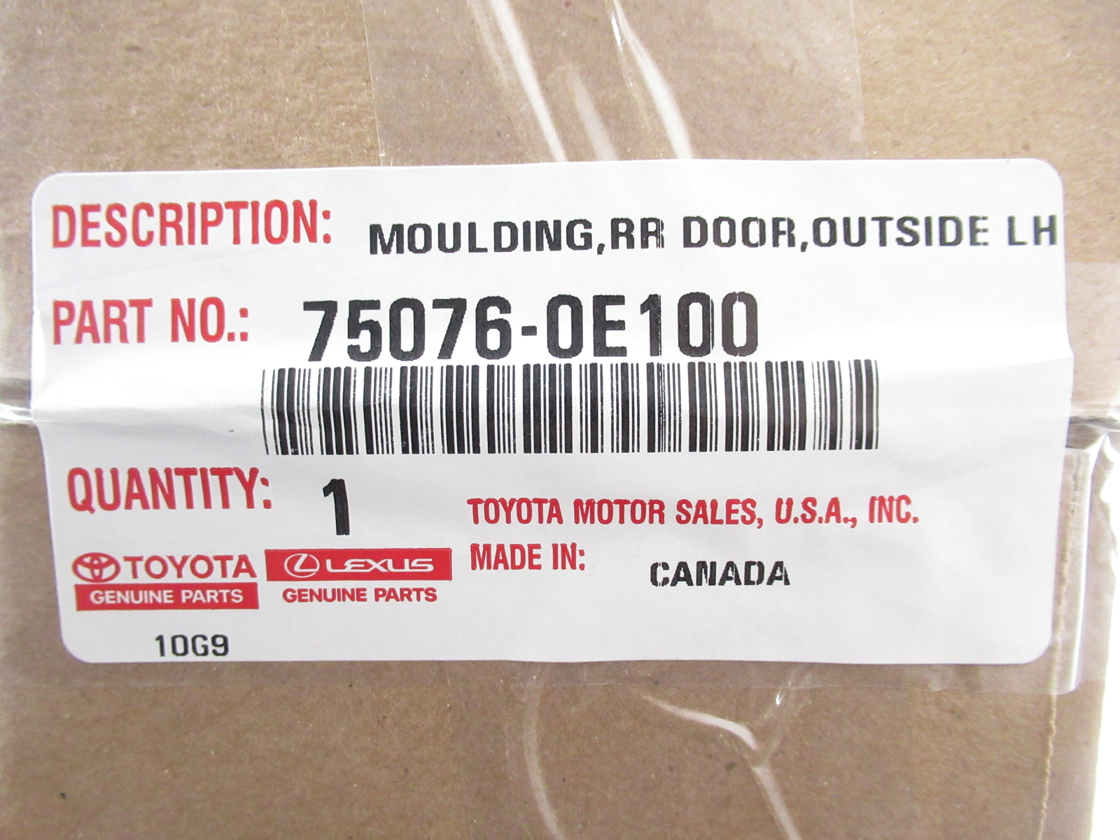 Genuine OEM Toyota Lexus 75076-0E100 Driver Rear Door Molding | eBay