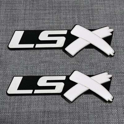 For LSX LS X Emblem Silver White 3D Badge Decal New -2Pc | eBay