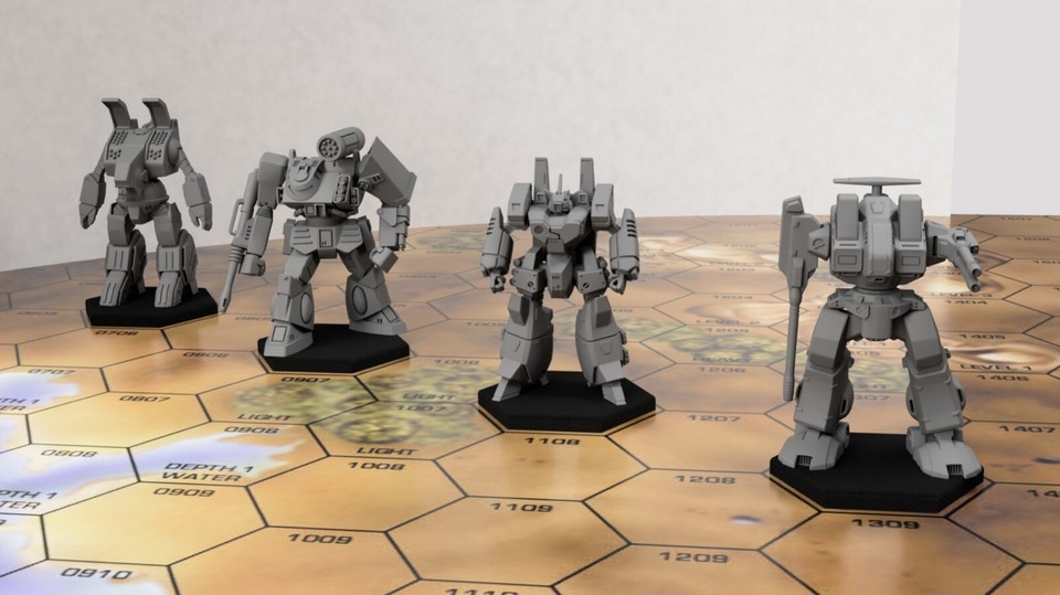 Battletech Miniatures - Unseens Pack (17x Classic Miniatures + Hex ...