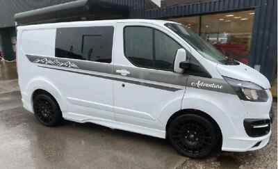 Fits Ford Transit Custom Side Stripe Wing Graphics Vinyl Decal ...
