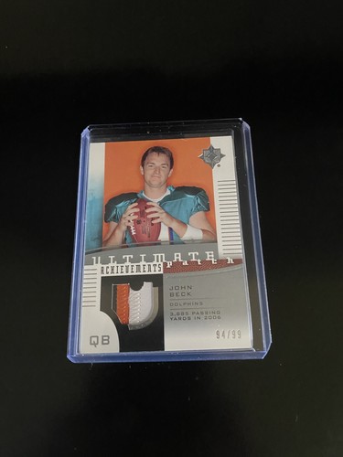 JOHN BECK 2011 UPPER DECK ULTIMATE COLLECTION 3 COLOR PATCH DOLPHINS | eBay