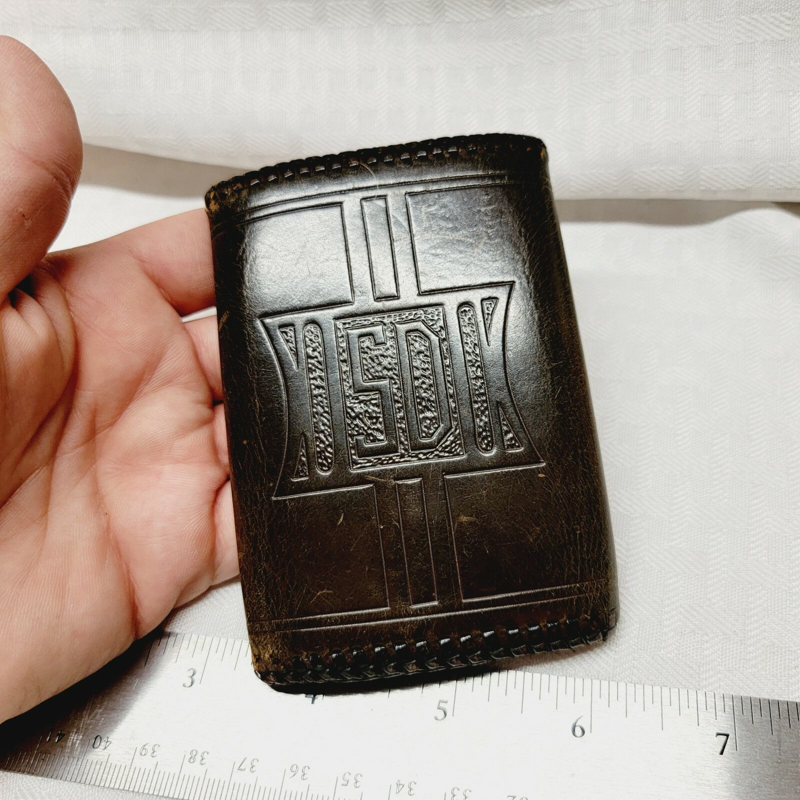 Hand Tooled Stamped Leather Trifold Wallet Floral SD … - Gem