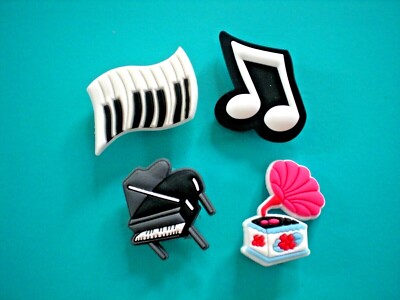 4 Music Notes Piano Shoe Charm Design Accessories Compatible w/ Croc | eBay