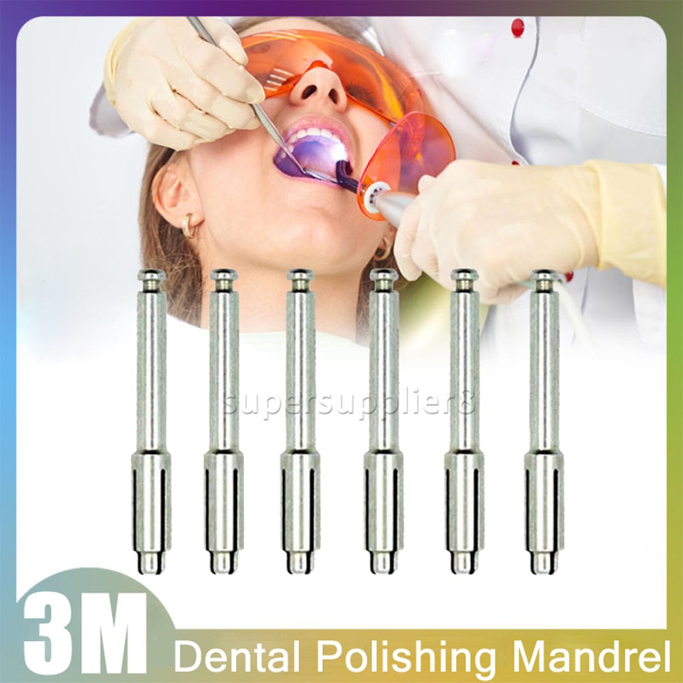 6 Pcs Dental Polishing Disk 3M 1983RA Rod Mandrel Soflex Flexi Discs F ...