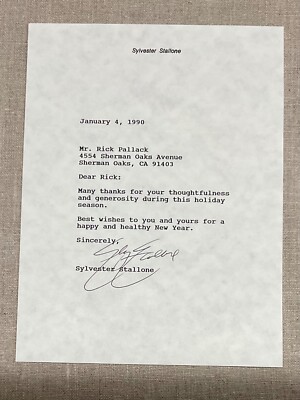 Most Famous Movie Star Authentic Original Autographed Signed Letter To ...