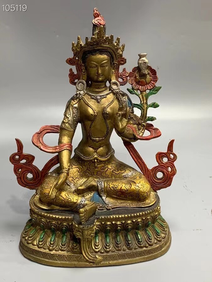Collected Ancient Old exquisite Pure copper Buddha Bodhisattva Copper ...