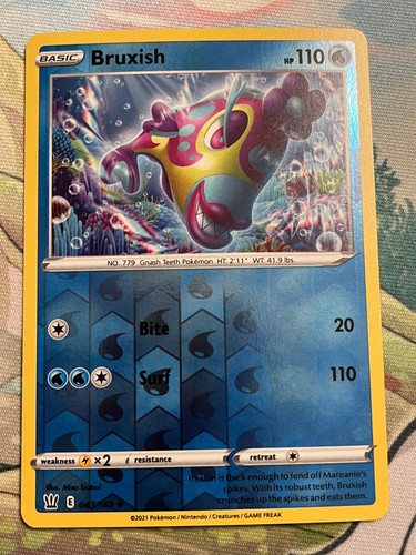 Pokemon Card TCG - Bruxish - SWSH Battle Styles - 43/163 - Reverse Holo ...
