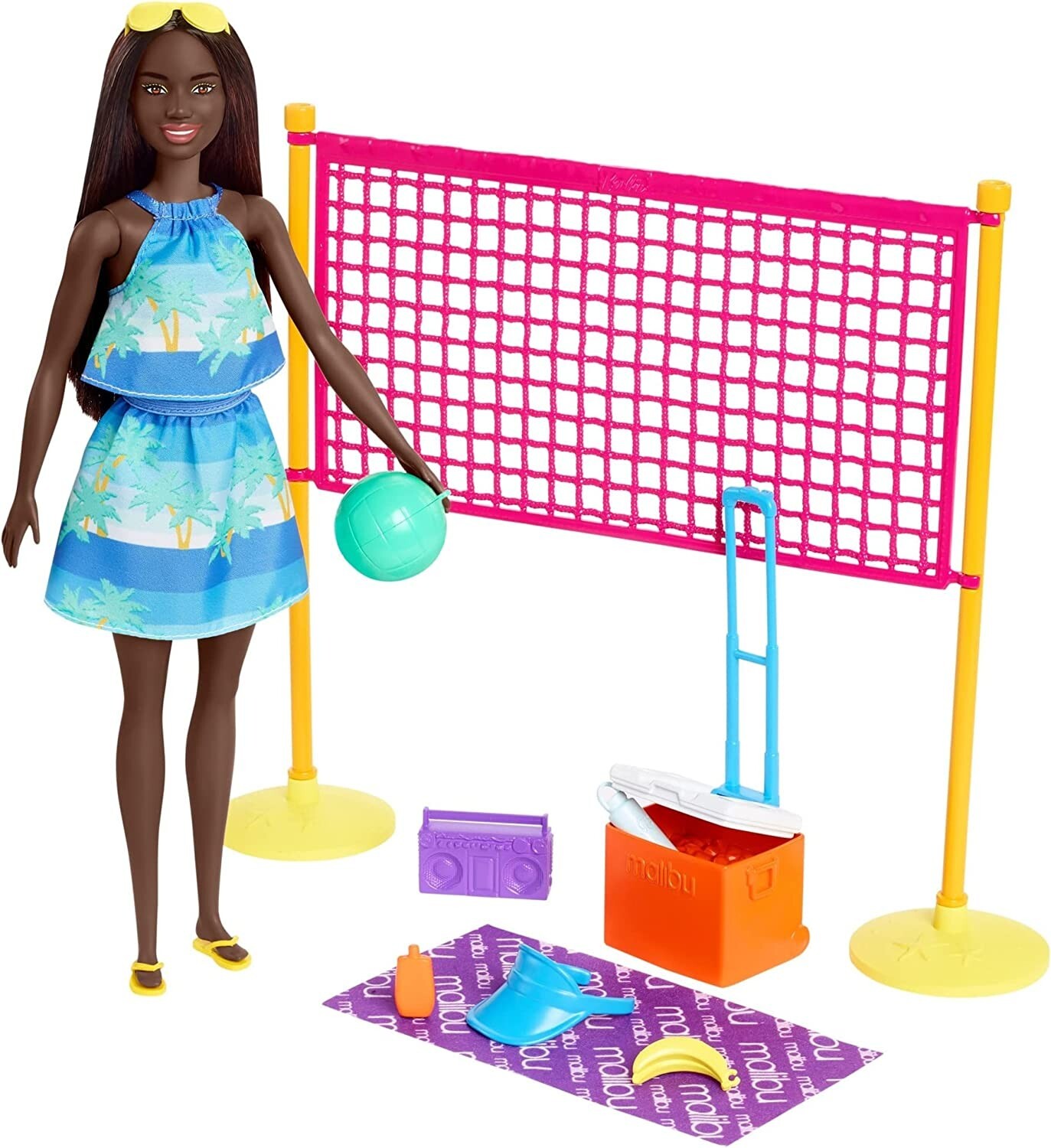 Barbie Malibu Beach Starter Playset Volleyball GYG18 Mattel Loves the ...