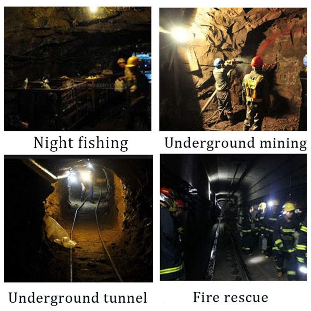 Rechargeable Cap Mining Lamp 1+6 LED Light Source Coal Miner Light for ...