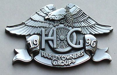 HARLEY DAVIDSON OWNERS GROUP HOG OFFICER 1996 CHAPTER MEDALLION PLAQUE ...