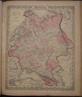 1860 Original Colton Hand Colored Map of Russia Europe | eBay
