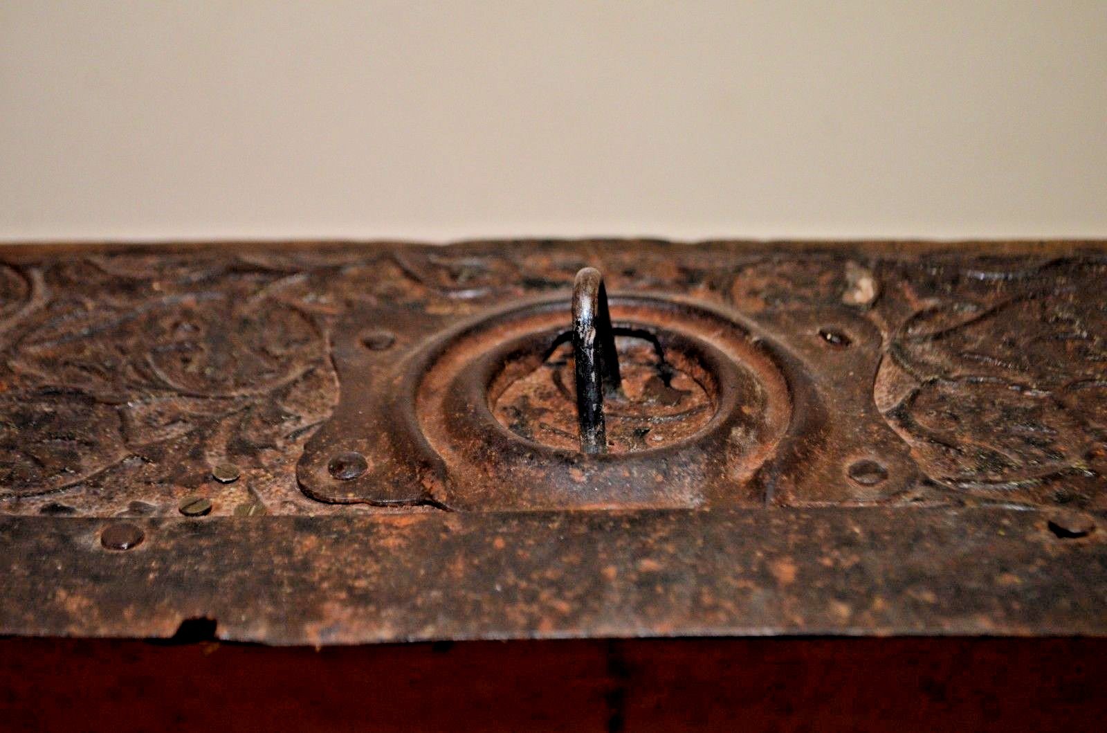 Antique chest. 18-19 century. Wood, chasing. Very big | eBay