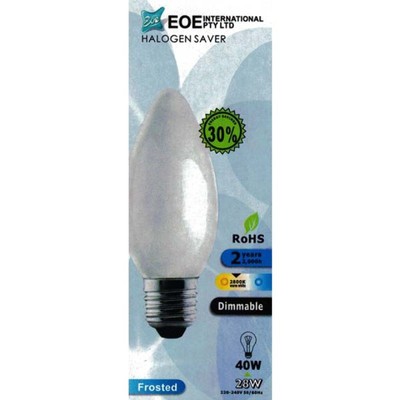 NEW Halogen Bulb Candle Frosted E27 28W 3 Pcs | eBay Australia
