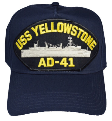 USS YELLOWSTONE AD-41 HAT - NAVY BLUE - Veteran Owned Business | eBay
