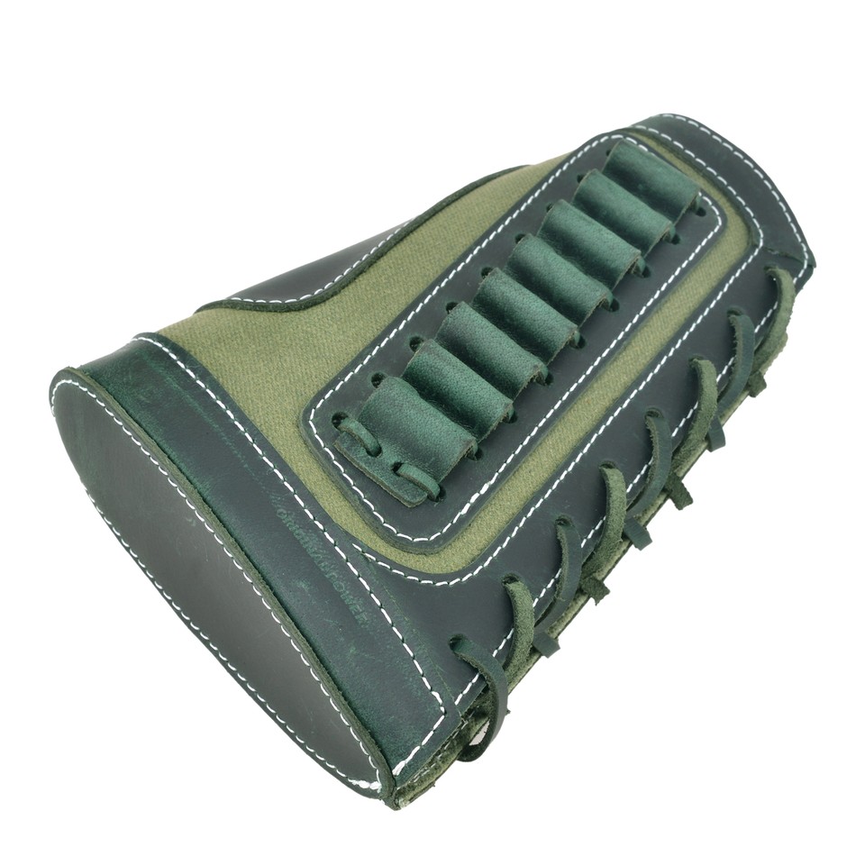 Leather &Canvas Rifle Buttstock Shotgun Stock Cover With Shell ...