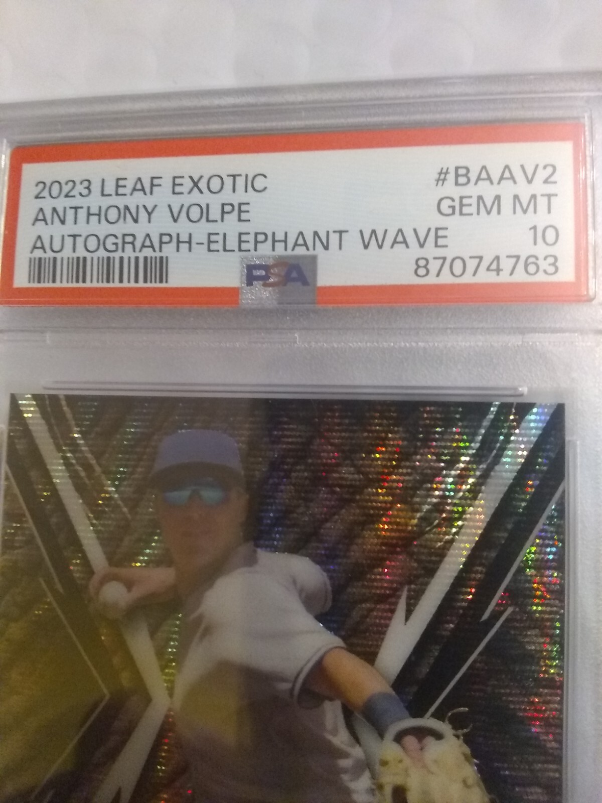 ANTHONY VOLPE PSA 10 AUTO RC!!💎SSP #8/8!🔥🧯 2023 LEAF EXOTIC WAVE ...