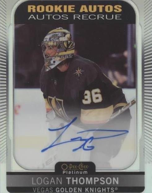 2021-22 O-Pee-Chee Platinum - Rookie Autographs Logan Thompson #R-LT ...