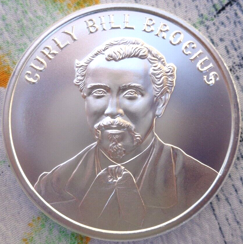 1 oz. CURLY BILL BROCIUS Outlaw Wild West Legends BU rounds .999 fine ...