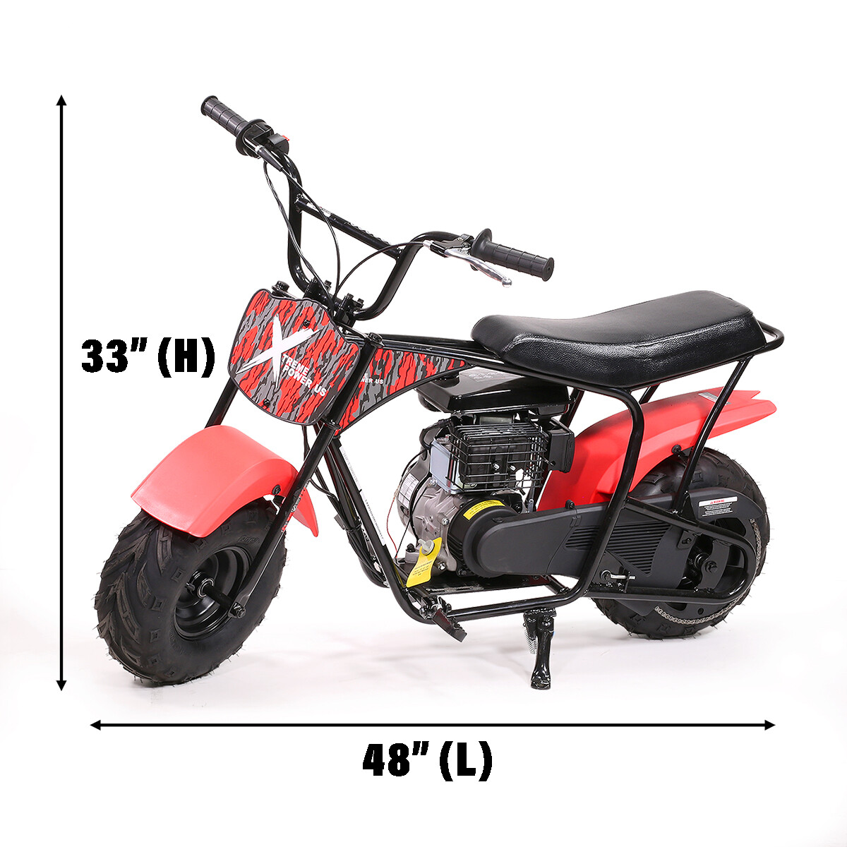 XtremepowerUS 99cc Mini Dirt Bike Gas-Powered 4 Stroke Pocket Bike Pit ...