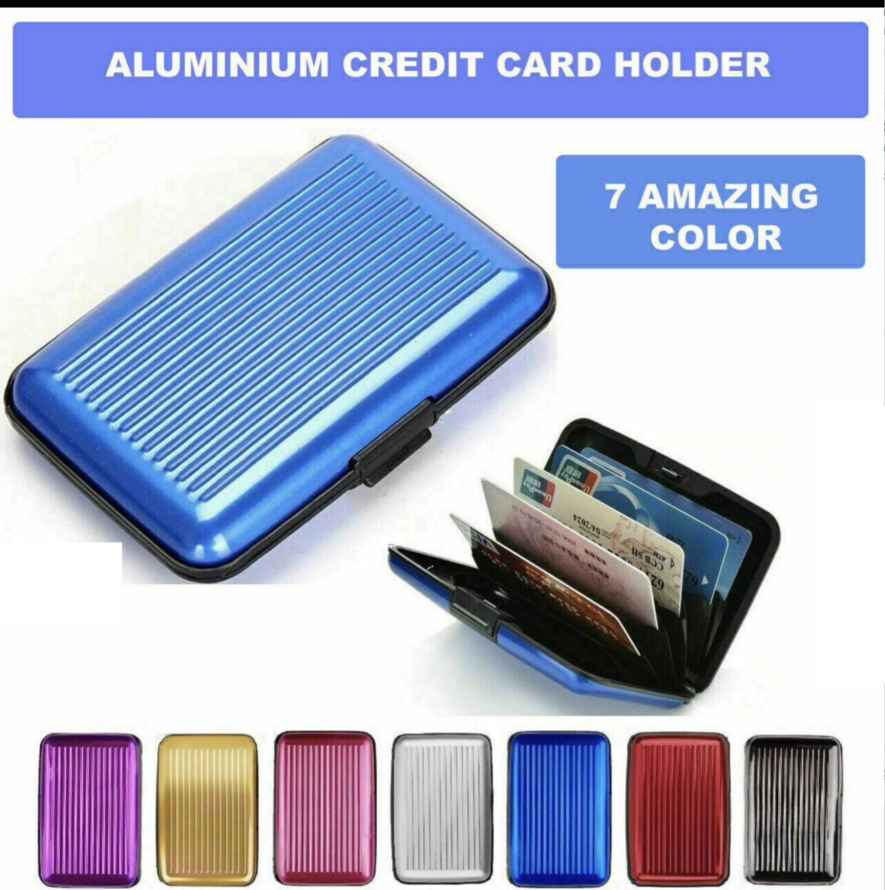 Aluminum Credit Card Holders RFID Blocking Business Card Case Security ...