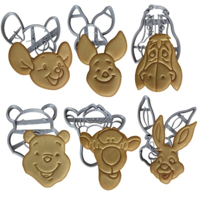 Winnie Pooh Set Of 6 Cookie Cutters Pooh Tigger Piglet Rabbit Roo ...
