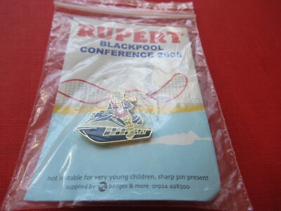 Rupert Bear Astride A Police Motor Boat Enameled Pin Badge | eBay UK