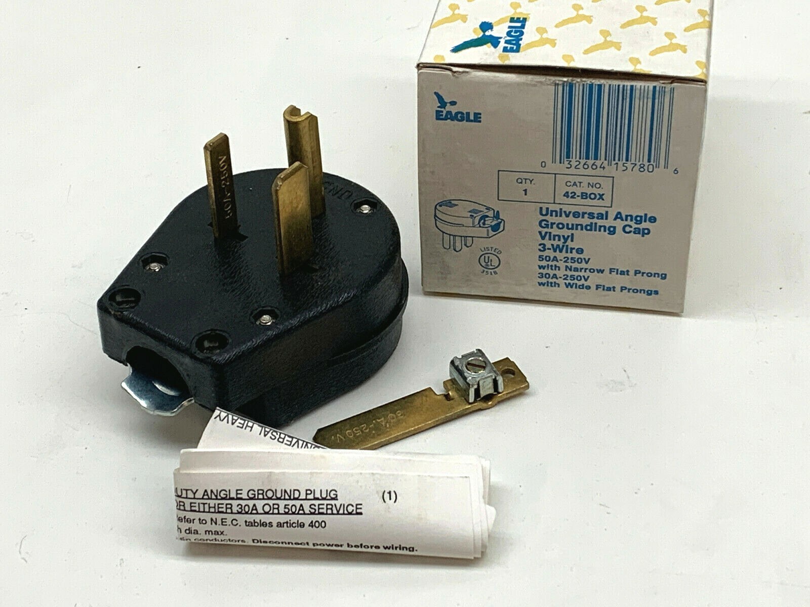 Eagle 41 Universal Angle Grounding Cap 3-wire Plug 30a 50a for sale ...