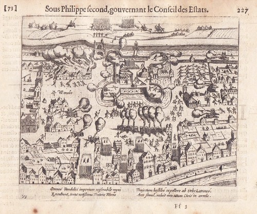Utrecht Vredenburg Castle Nederland Netherlands Baudartius Engraved ...