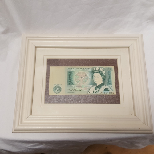 Framed Bank of England One Pound Note from the 1980s (h08) | eBay UK