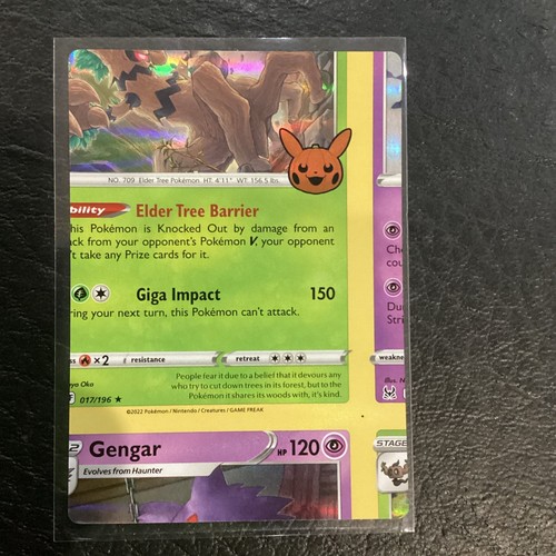 Pokemon Card - Trevenant Error Miscut NFC Trick or Trade 062/193 Holo ...