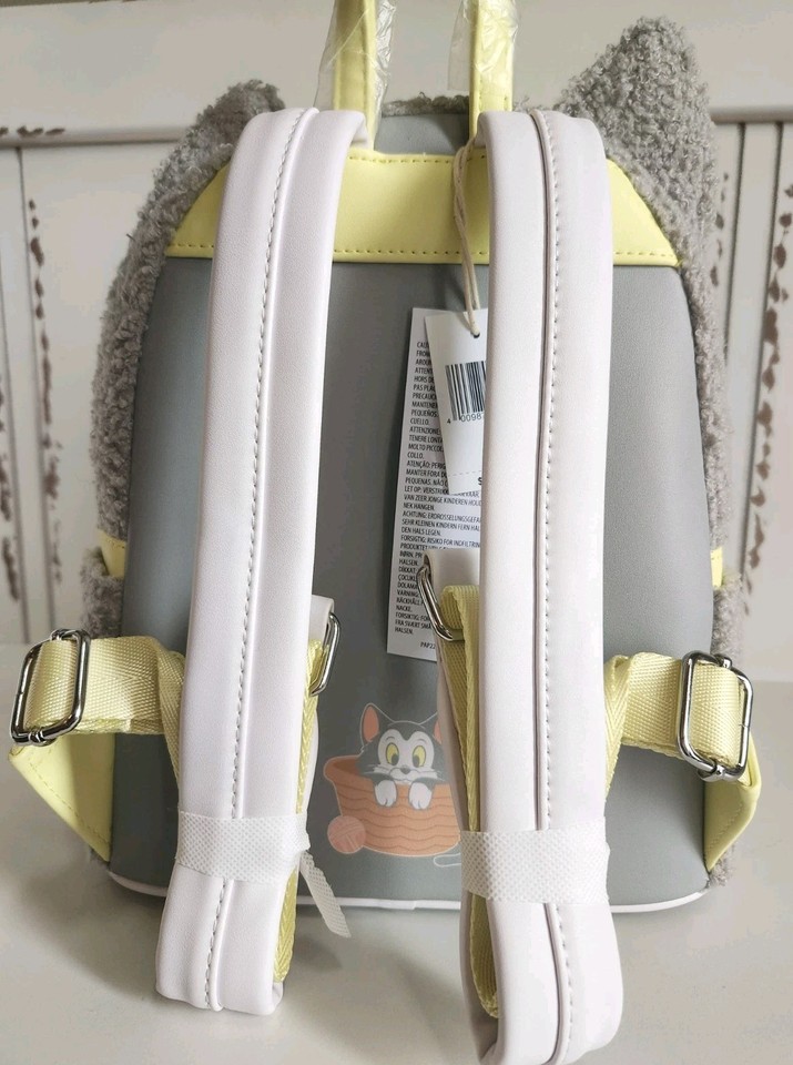 Disney Parks Loungefly Figaro Cat Pinocchio Pastel Flocked Mini ...