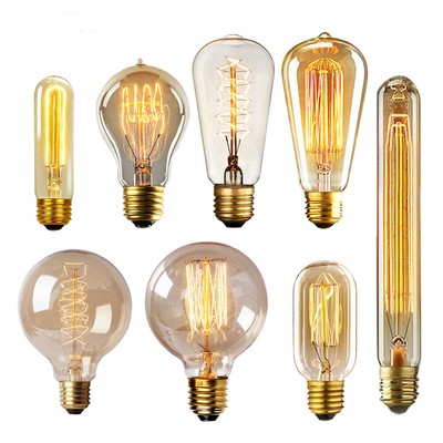 E27 Screw Vintage Retro Filament Edison Tungsten Light Bulb Antique ...