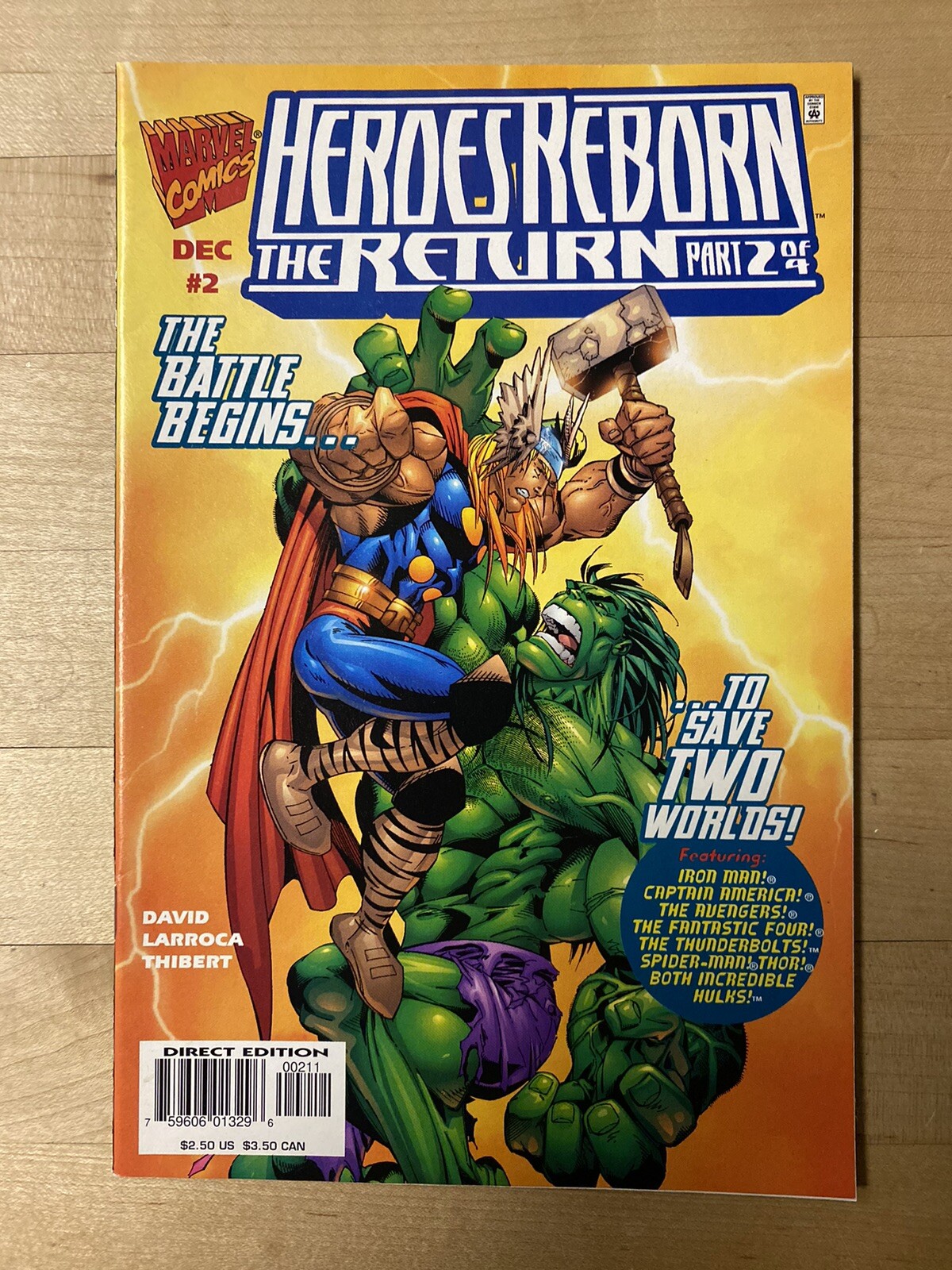 HEROES REBORN THE RETURN #2 - THOR VS. HULK! MARVEL COMICS, I COMBINE ...