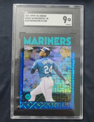 2021 Topps '86 Chrome Blue Refractor #86BC-60 Ken Griffey Jr. /150 SGC ...