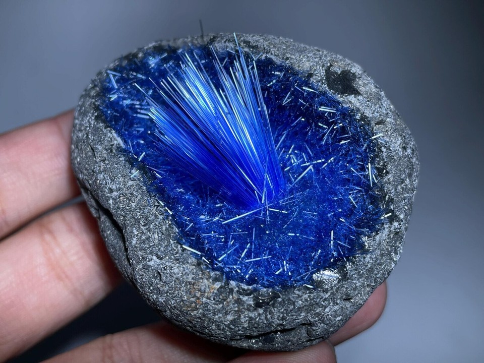 50-80G Meteorite Specimen Quartz Crystal Goethite Blue Copper Ore Decor ...