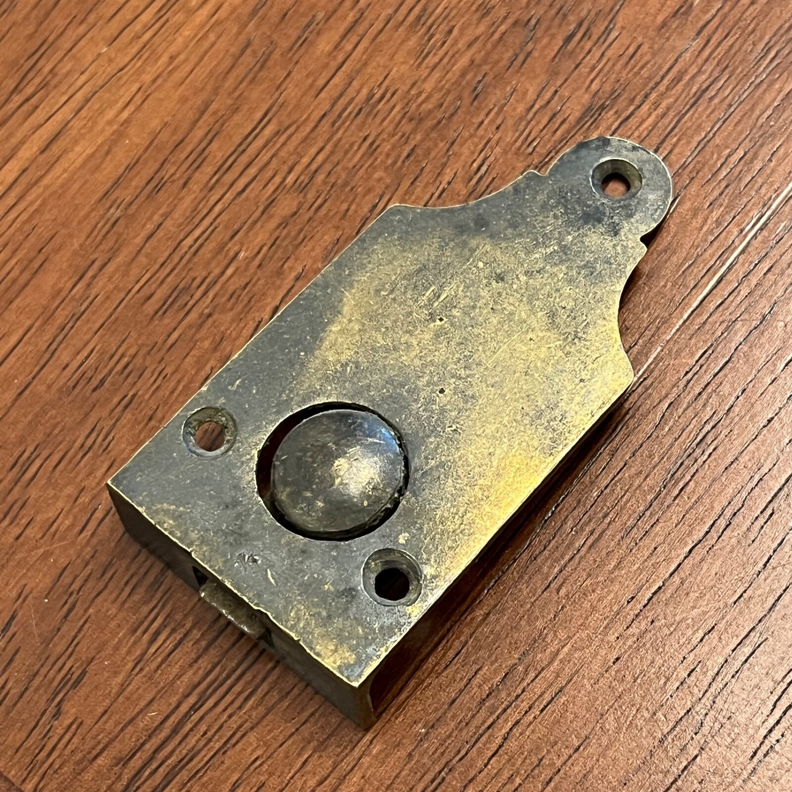 Vintage Brass Door Bell Cover Plate & Button - 2 3/8" tall x 1 1/4 ...