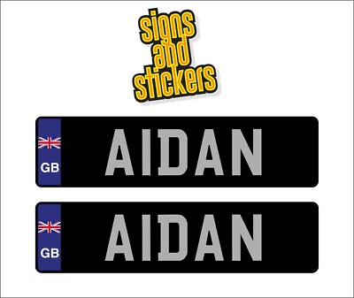 2 x LARGE KIDS PERSONALISED NUMBER PLATES CHILDRENS RIDE ON CAR ...