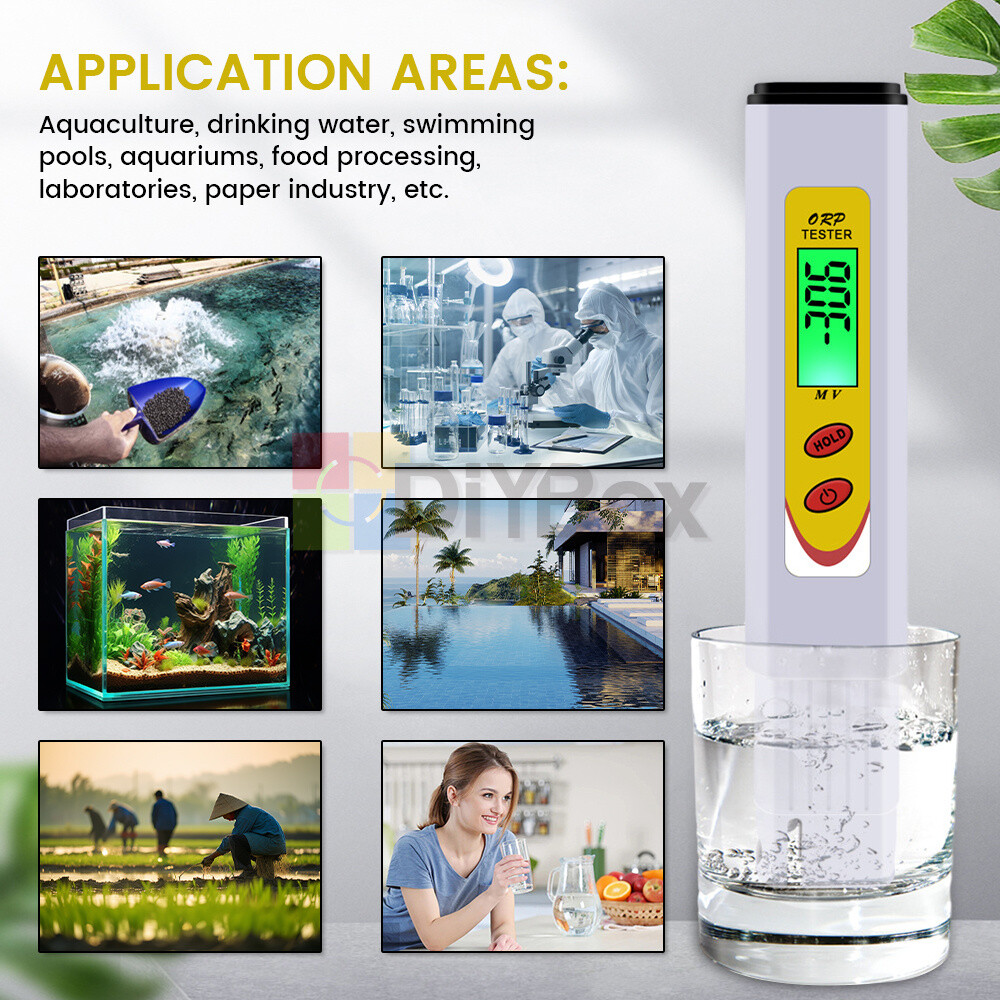 Aquarium Water Tester Drinking Water Analyser Pen ORP Meter Oxidation ...
