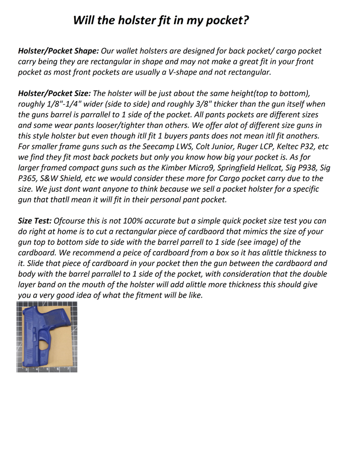 J&J RUGER LCP MAX 380 FORMED WALLET STYLE PREMIUM LEATHER POCKET ...