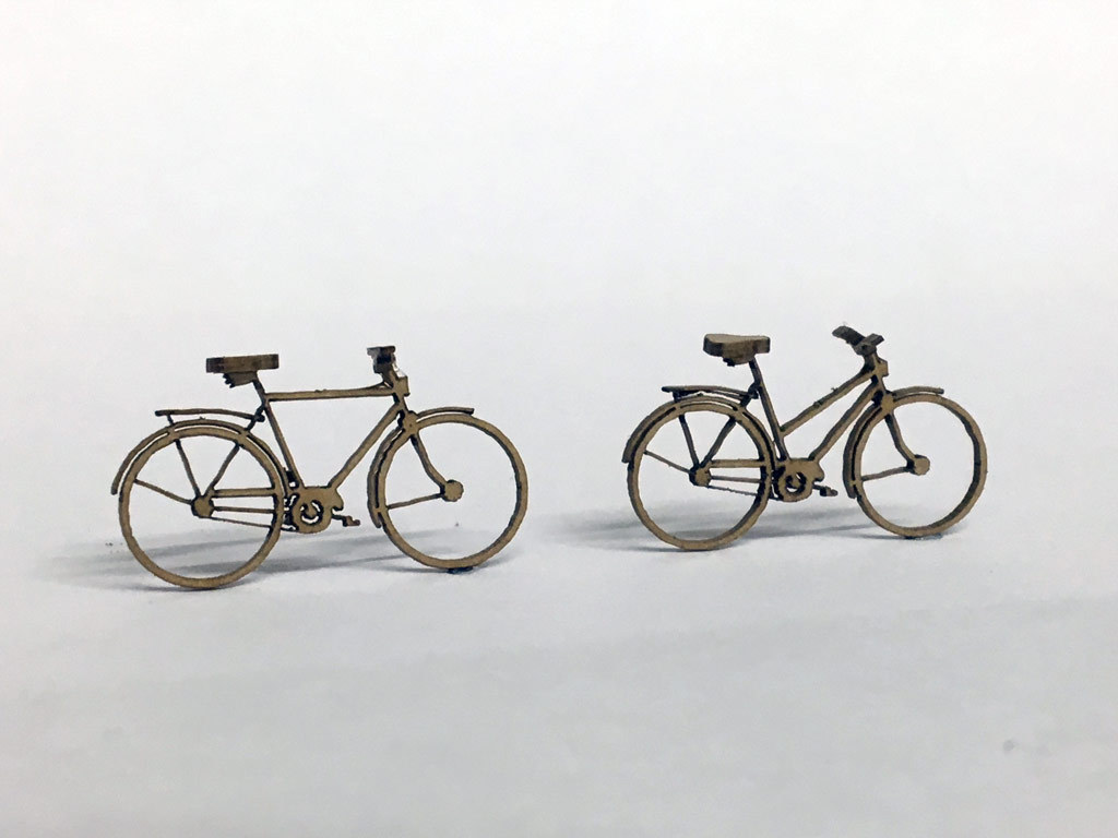 25x LASER CUT BICYCLES / BIKES OO GAUGE MODEL RAILWAY 1:76 OO SCALE ...