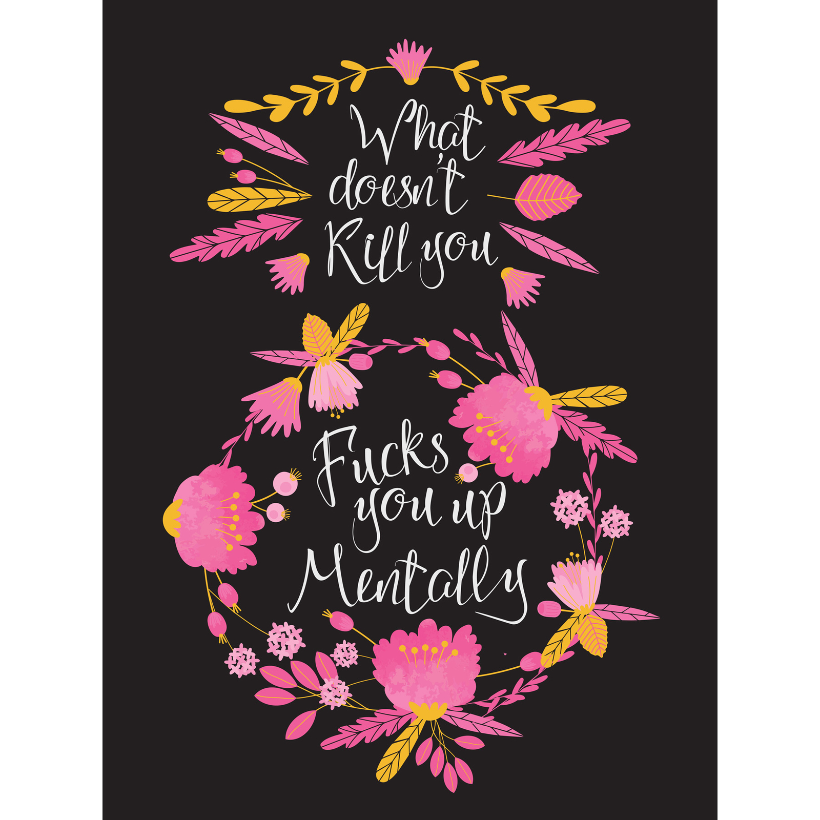 What Does not Kill You Funny Pink Large Canvas Wall Art Print | eBay ...