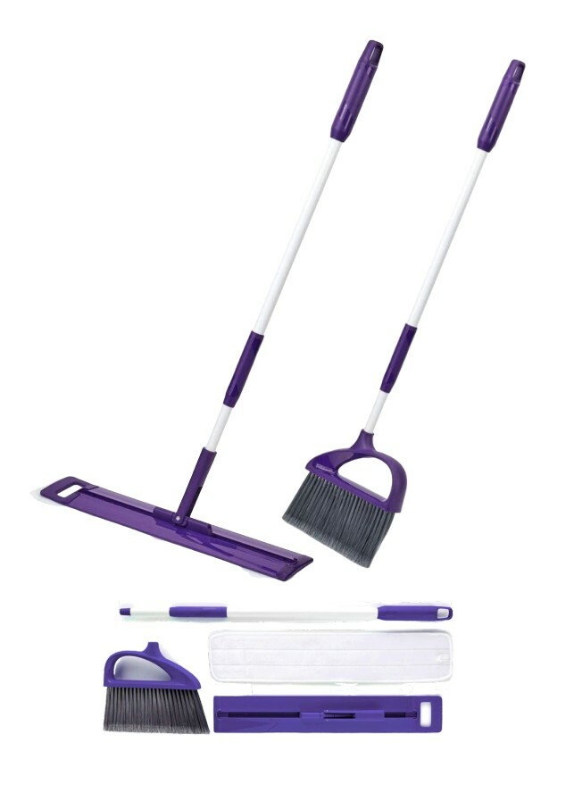 Joy by Joy Mangano Miracle Mop Swivel Wet/Dry 360º Flat Mop and Sweep ...