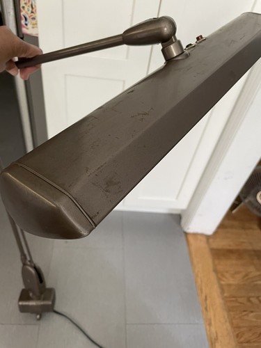 Vintage Dazor 2 Tube Floating Fluorescent Benchtop Drafting/Work Light ...