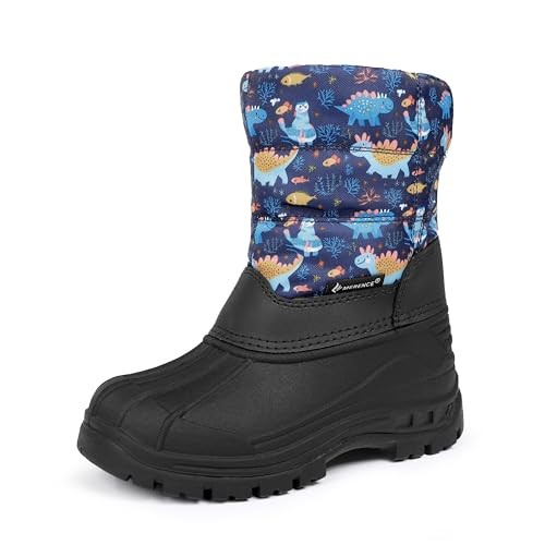 Boys Girls Snow Boots Winter Waterproof Resistant 9 Toddler Dinosaur ...