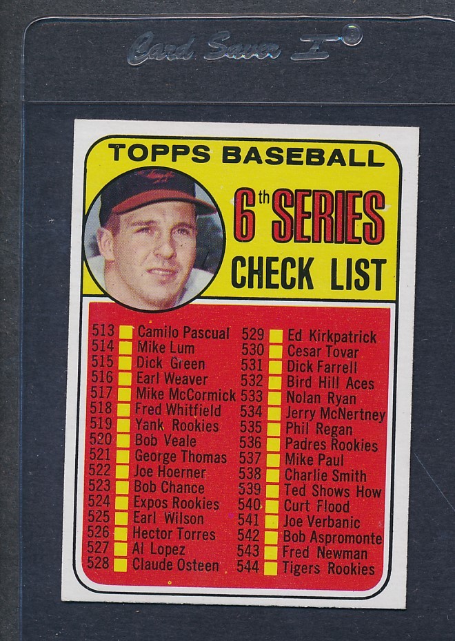 1969 Topps #504 6th Series Checklist NM/MT *2260 | eBay